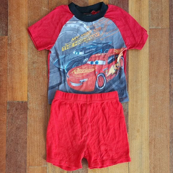 Disney | Pajamas | Disney Cars Lightning Mcqueen Summer Pajama Set Size ...